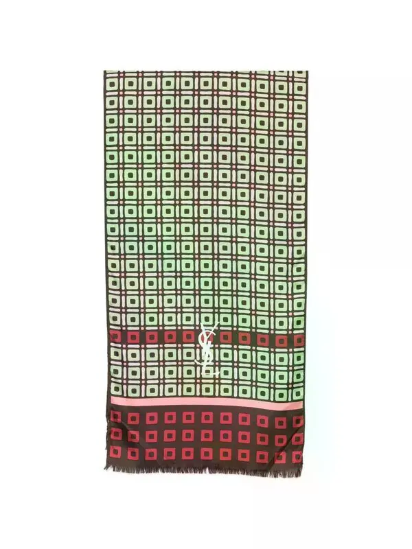 Saint Laurent 1990s Geometric-print Scarf
