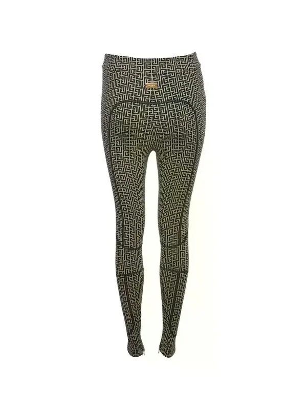 Balmain Monogram-jacquard Leggings