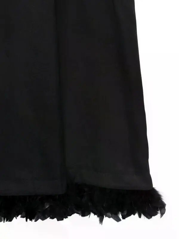 Plan C Feather-trim Sleeveless Maxi Dress