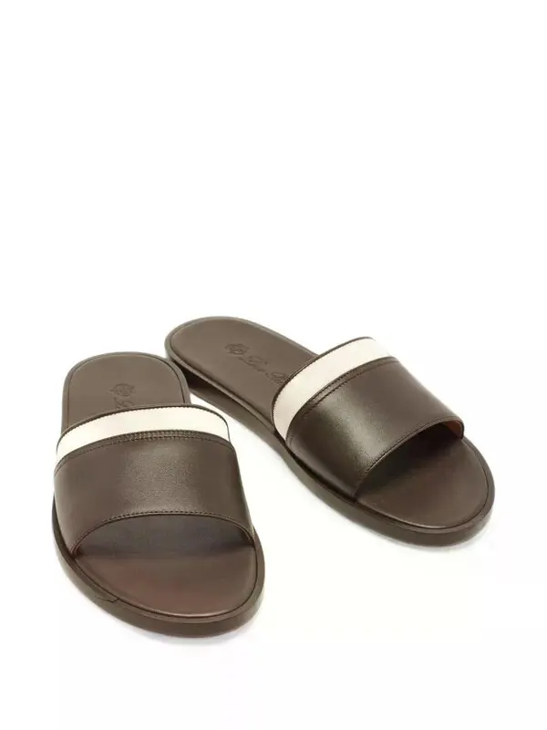 Loro Piana Canvas Leather Sandals