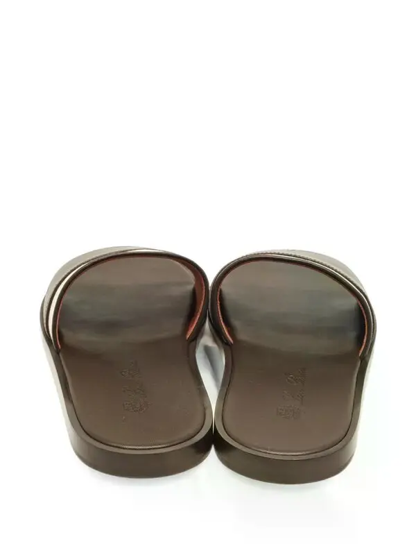 Loro Piana Canvas Leather Sandals