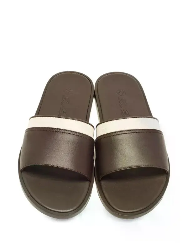 Loro Piana Canvas Leather Sandals
