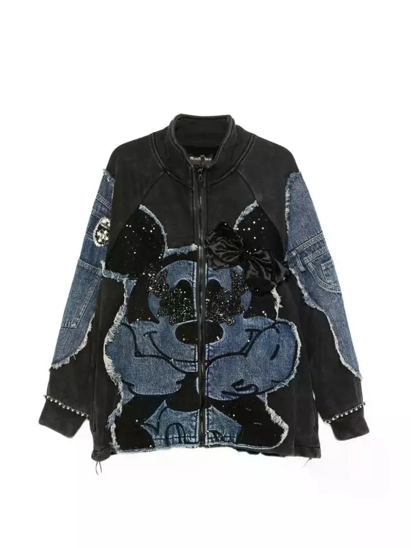 MINIME Oversized Sequin-embellished Patchwork Jacket - Black