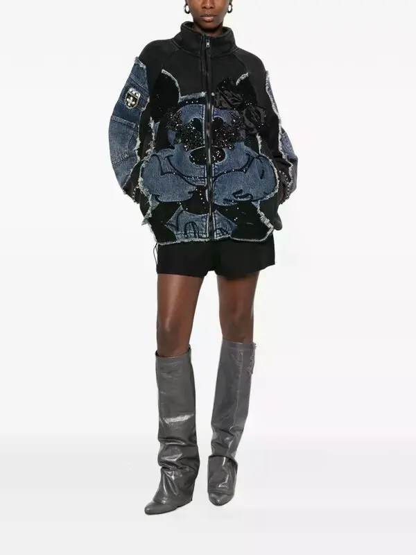 MINIME Oversized Sequin-embellished Patchwork Jacket