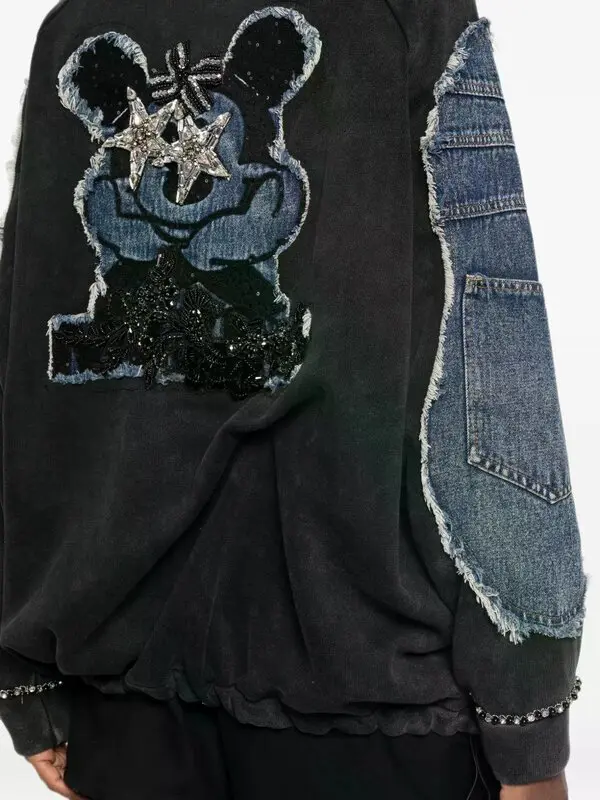 MINIME Oversized Sequin-embellished Patchwork Jacket