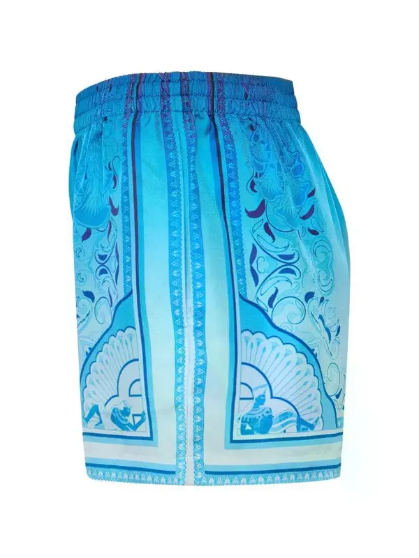 Casablanca Gradient Egyptian Rug Silk Shorts