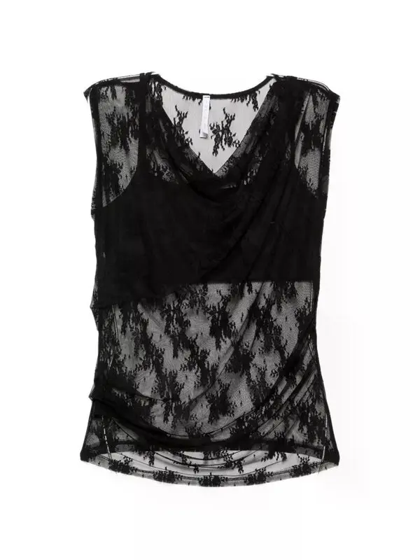 Imperial Draped Lace Blouse