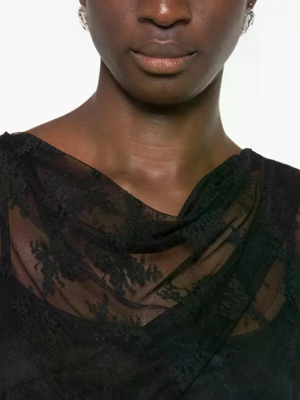 Imperial Draped Lace Blouse
