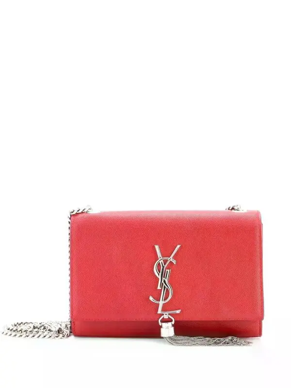 Saint Laurent Classic Monogram Tassel Grainy Leather Small Crossbody Bag