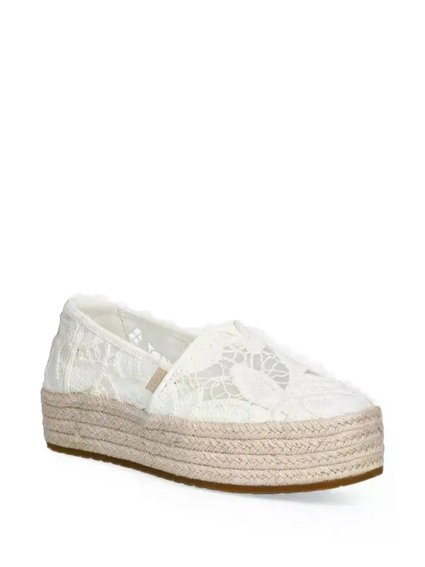 Toms Lace-embroidered Platform Espadrilles