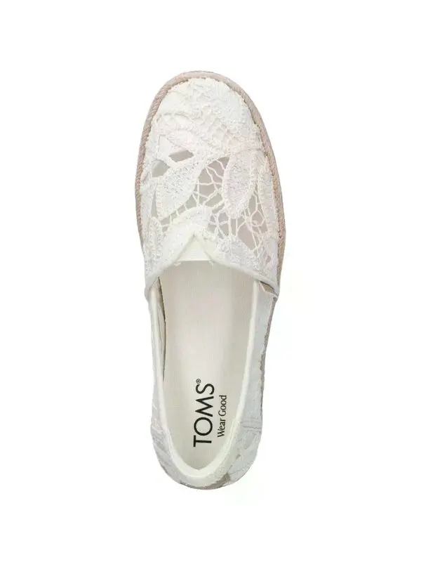 Toms Lace-embroidered Platform Espadrilles