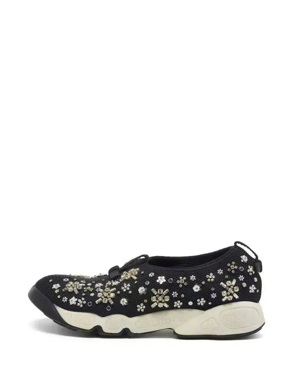 Dior Fusion Embroidered Mesh Sneakers - Black
