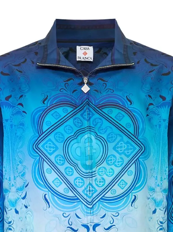 Casablanca Gradient Egyptian Rug Silk Track Jacket