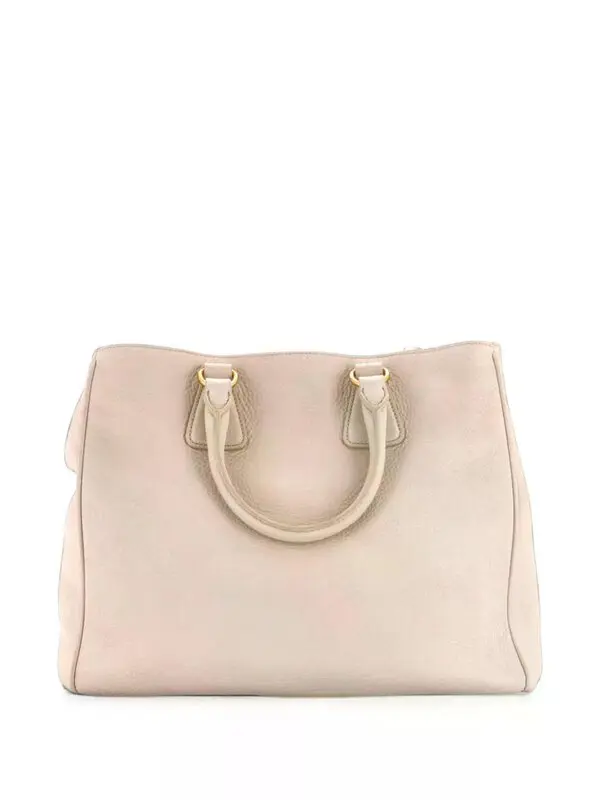 Prada Convertible Shopper Vitello Daino Large Tote Bag