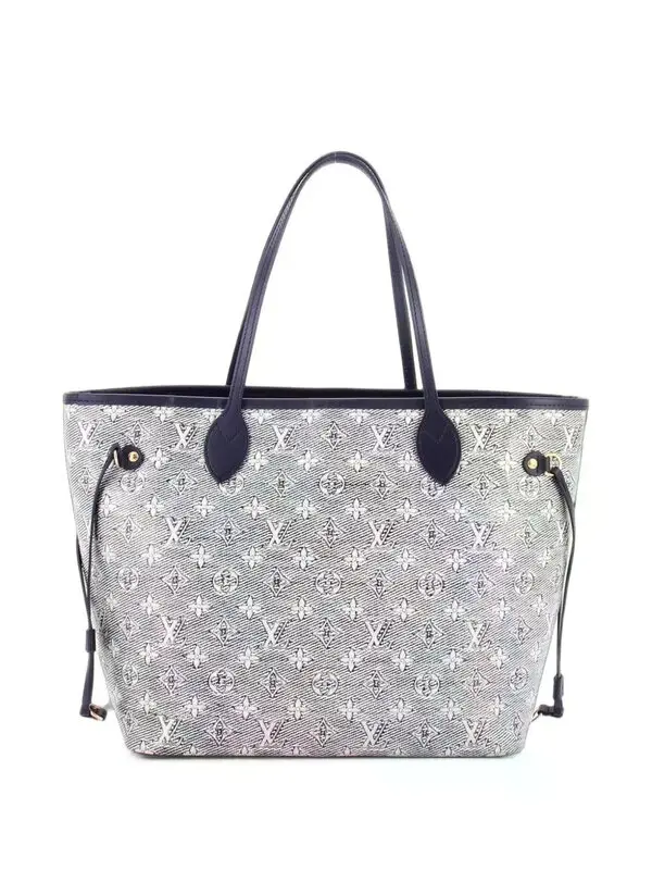 LOUIS VUITTON Monoglam Jacquard Canvas Mm Tote Bag - Blue