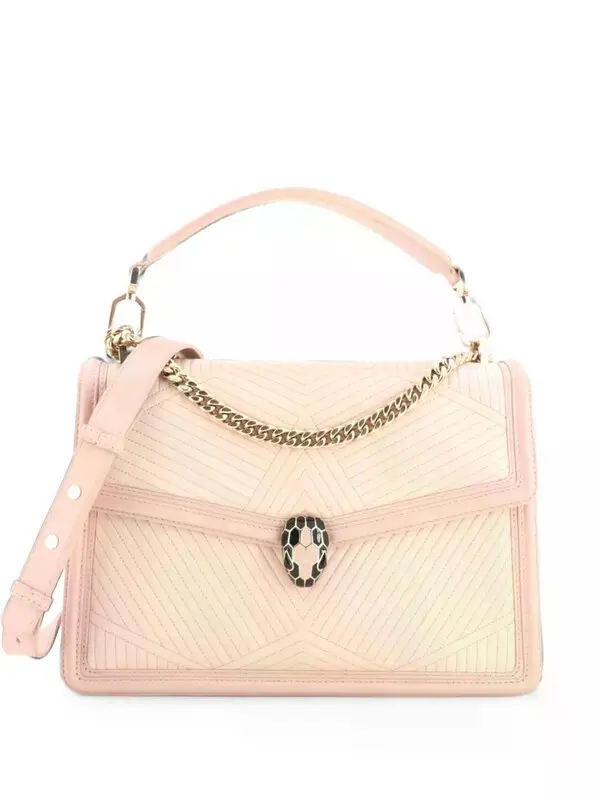 BVLGARI Serpenti Forever Quilted Leather Medium Shoulder Bag - Neutrals