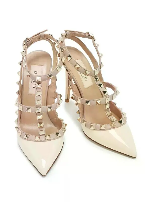 Valentino Garavani Rockstud Heeled Pumps - Neutrals