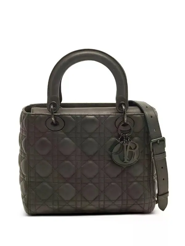 Dior Medium Cannage Lady Tote Bag - Black