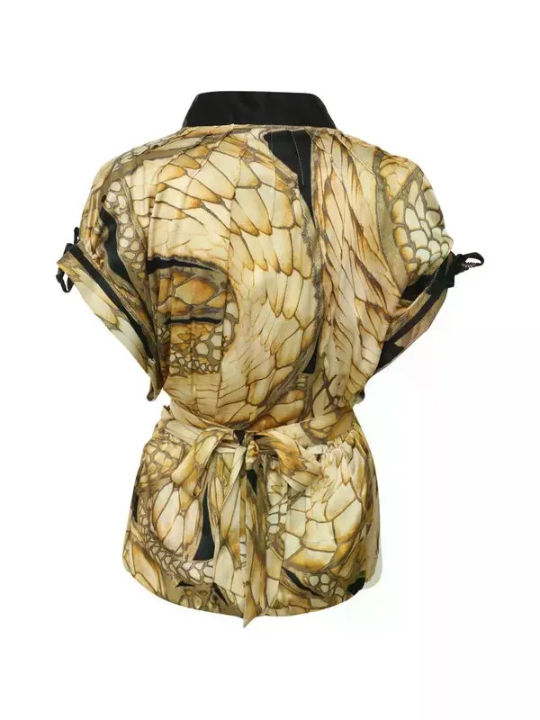Just Cavalli Printed Wrap Blouse