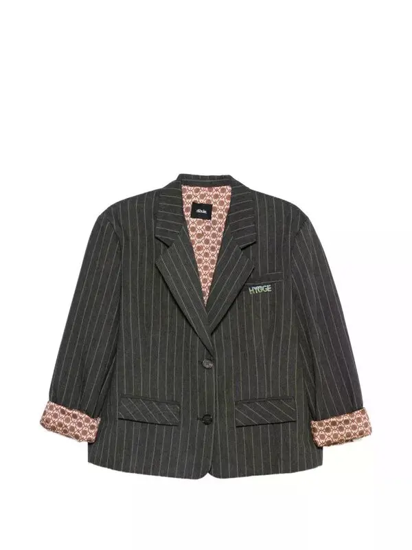 Dixie Pinstripe Print Crystal-embellished Jacket