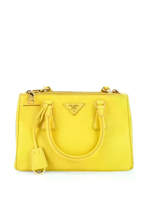 Prada Double Zip Lux Tote Saffiano Leather Mini Satchel