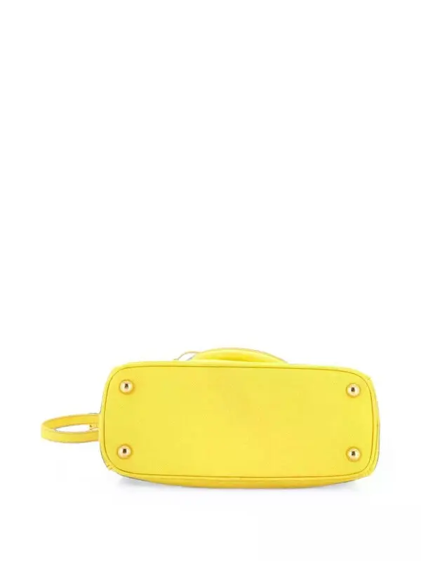 Prada Double Zip Lux Tote Saffiano Leather Mini Satchel