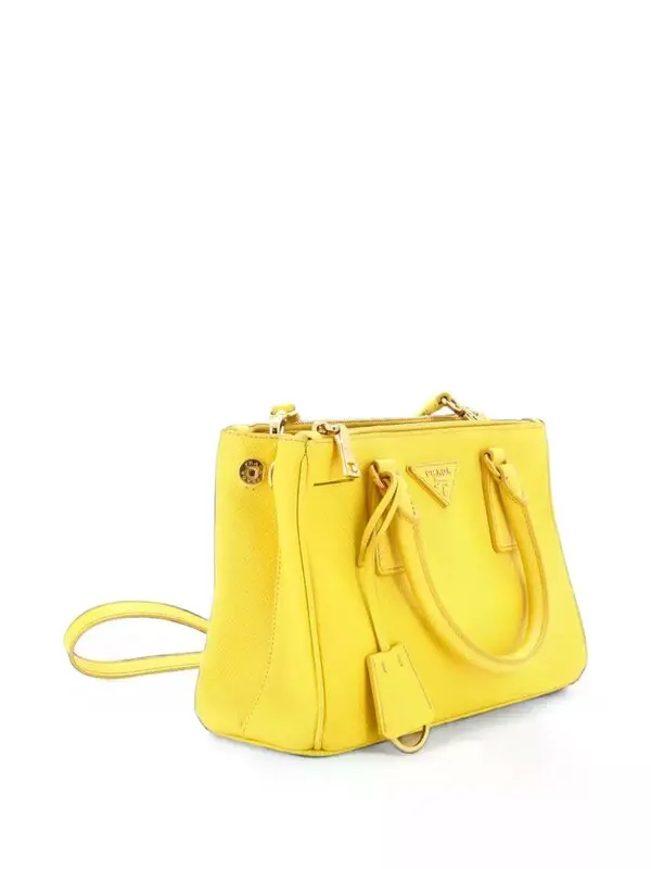 Prada Double Zip Lux Tote Saffiano Leather Mini Satchel