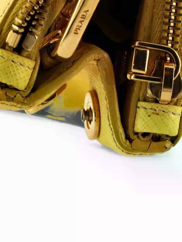 Prada Double Zip Lux Tote Saffiano Leather Mini Satchel