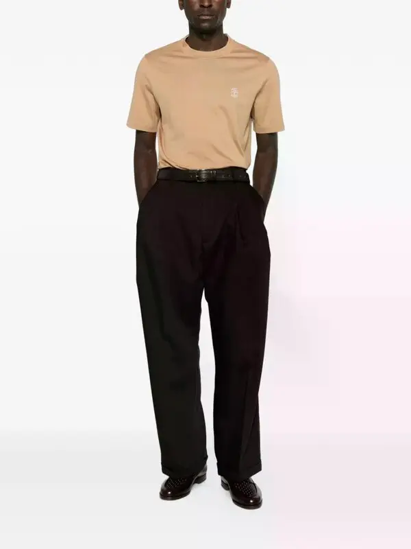 Brunello Cucinelli Embroidered-logo T-shirt