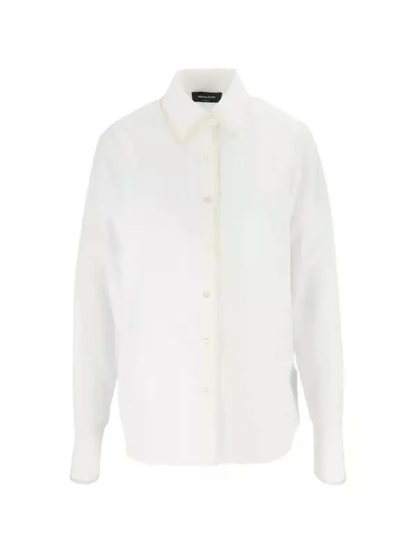 Fabiana Filippi Ulle-trim Poplin Shirt - White