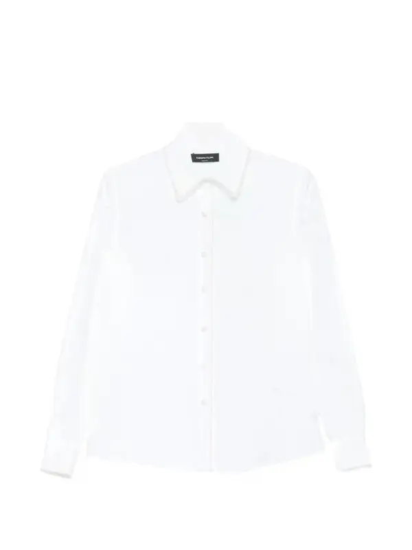 Fabiana Filippi Tulle-trim Poplin Shirt - White