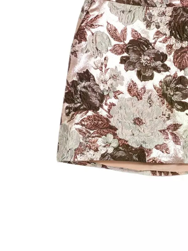 Elie Saab Floral-brocade A-line Skirt