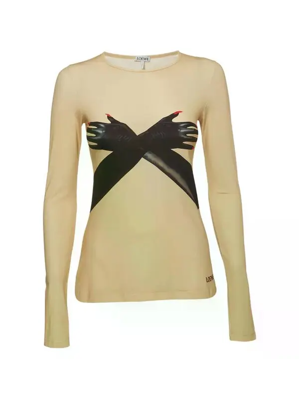 Loewe Glove-print Long-sleeve Top