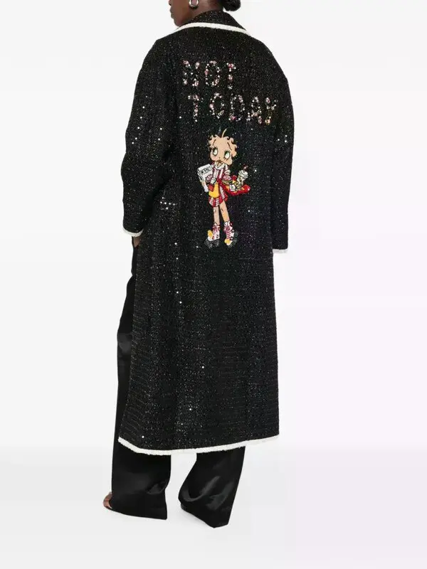 MINIME Sequin-embellished Betty Boop Overcoat