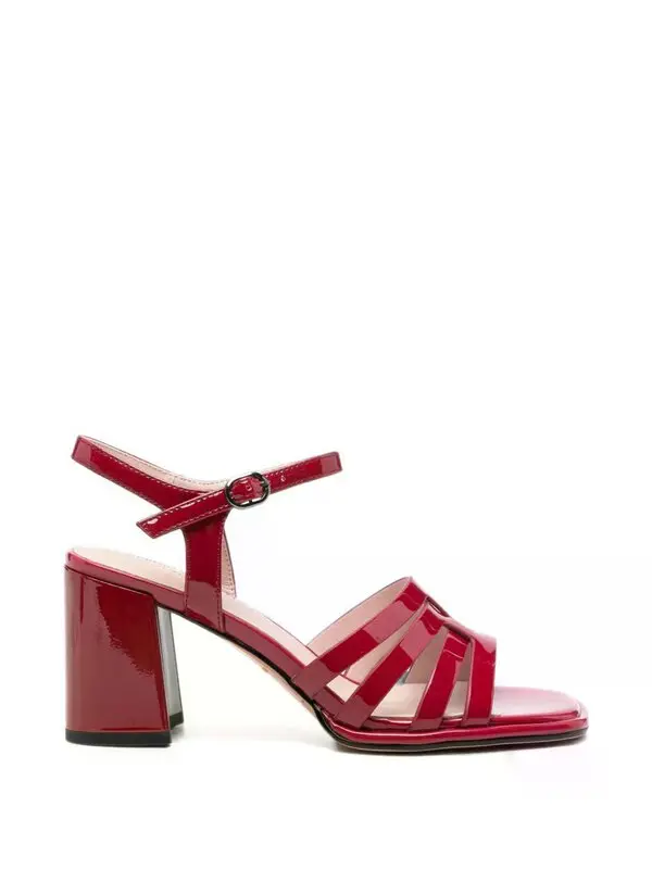 SERGIO MORETTI FIRENZE Patent-finish Strappy Sandals