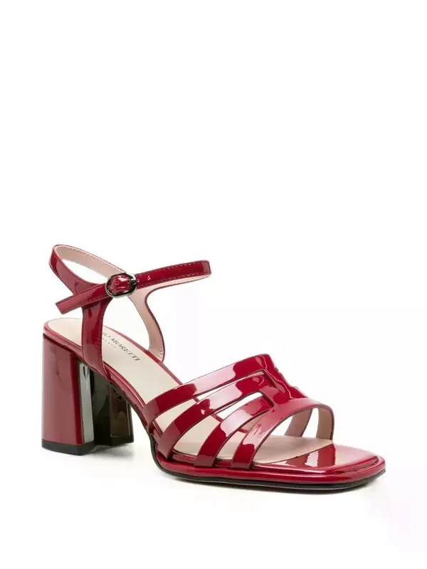 SERGIO MORETTI FIRENZE Patent-finish Strappy Sandals