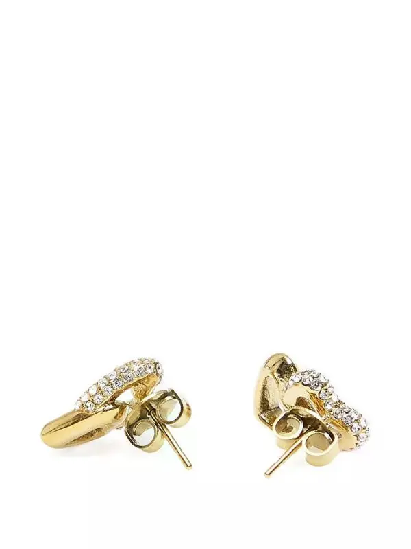 Guess Love Bites Crystal-embellished Heart Earrings