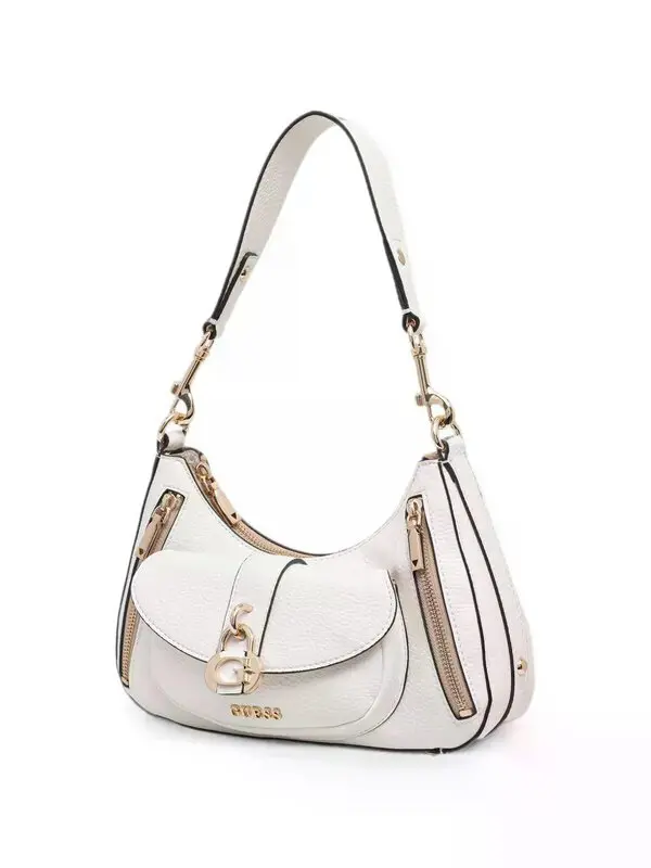 Guess Logo-plaque Pebbled Tote Bag