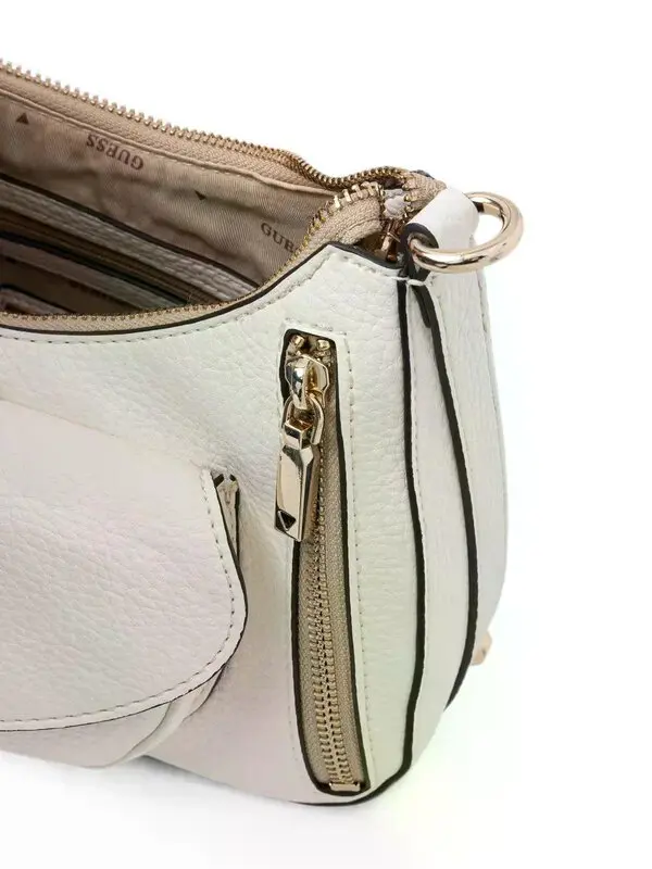 Guess Logo-plaque Pebbled Tote Bag