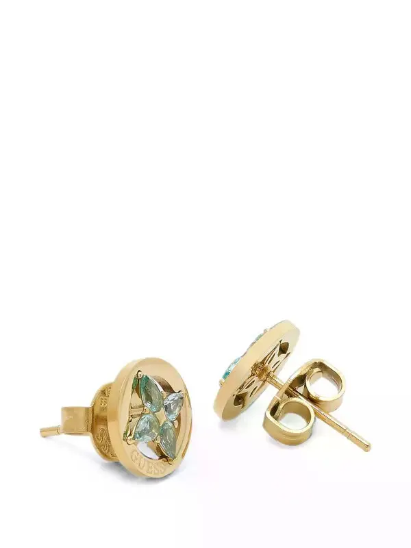 Guess 8mm Crystal-flowers Stud Earrings