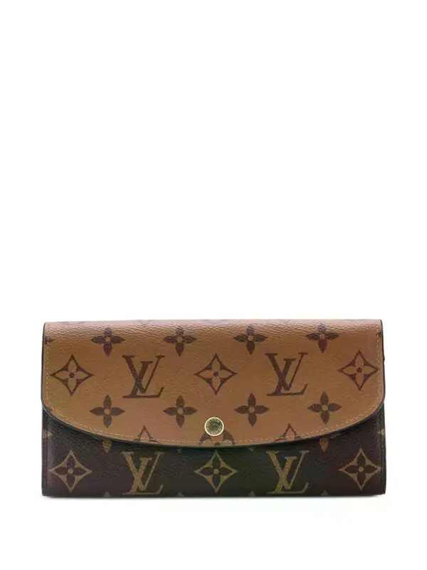 LOUIS VUITTON Emilie Wallet Reverse Monogram Canvas Small Wallets - Brown