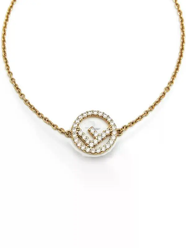 Fendi Crystal-embellished F Is Bracelet