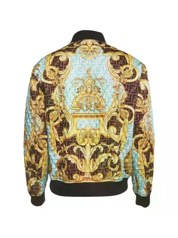Versace Fendace Quilted Bomber Jacket