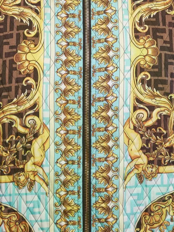 Versace Fendace Quilted Bomber Jacket