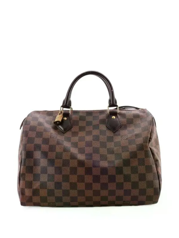 LOUIS VUITTON Damier Speedy 30 Satchel - Brown