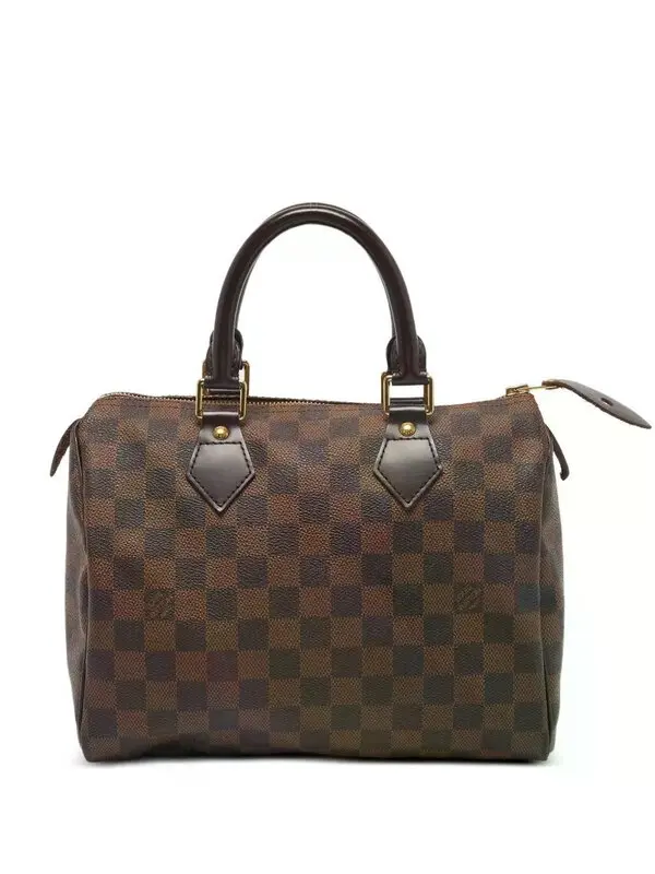LOUIS VUITTON Speedy Damier Ebene Tote Bag - Brown