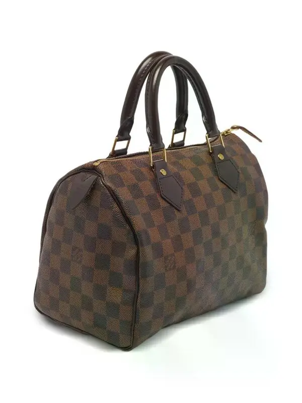 LOUIS VUITTON Speedy Damier Ebene Tote Bag - Brown