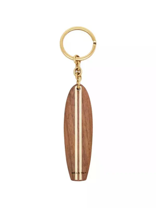 Saint Laurent Surf Wood Key Ring - Brown