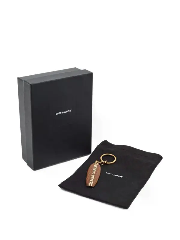 Saint Laurent Surf Wood Key Ring