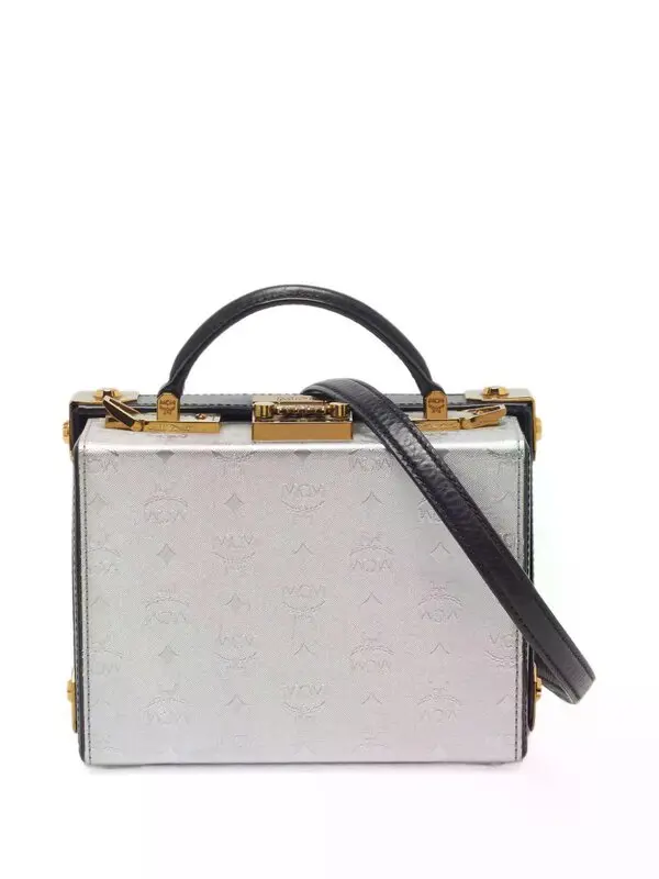 Mcm Berlin Visetos Box Bag - Silver